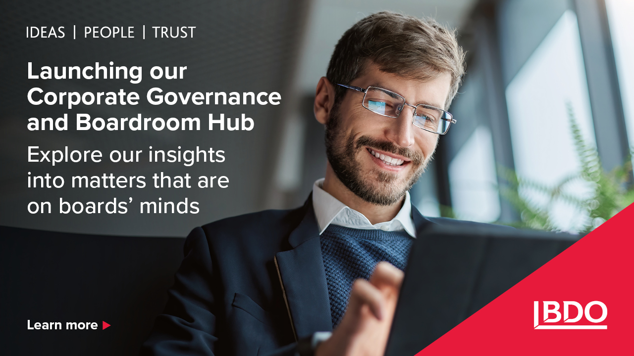 Corporate Governance and Boardroom Hub - BDO